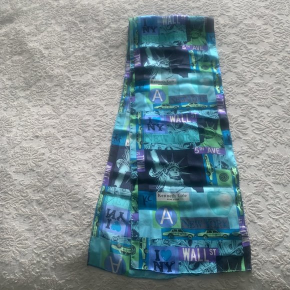 Kenneth Cole | Accessories | Silk Scarf New York | Poshmark